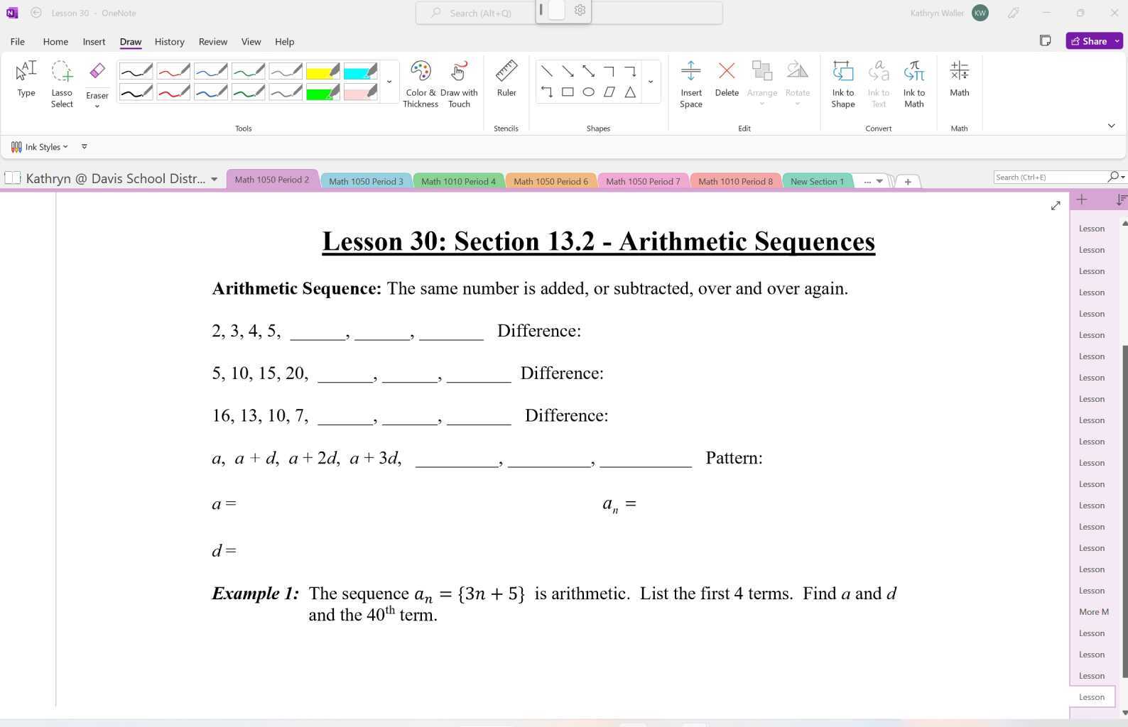 Math 1050 Lesson 30 Fall 2022
