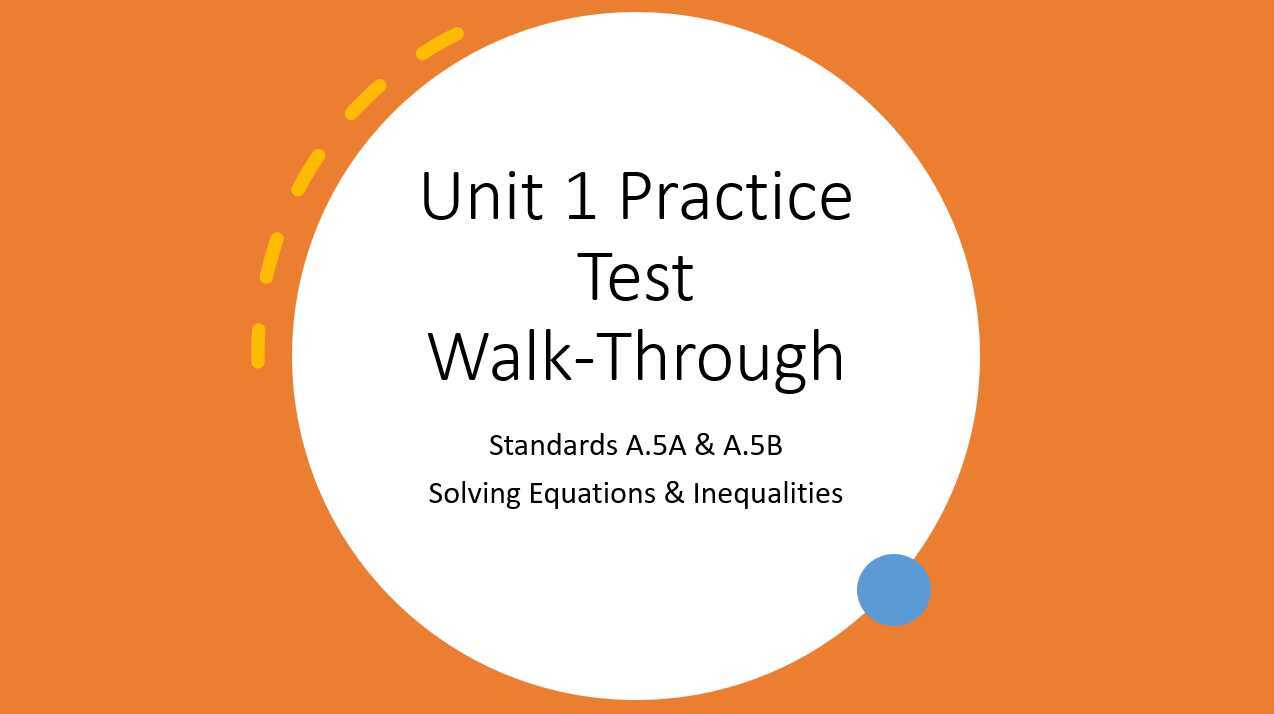 Unit 1 Practice Test Walkthrough