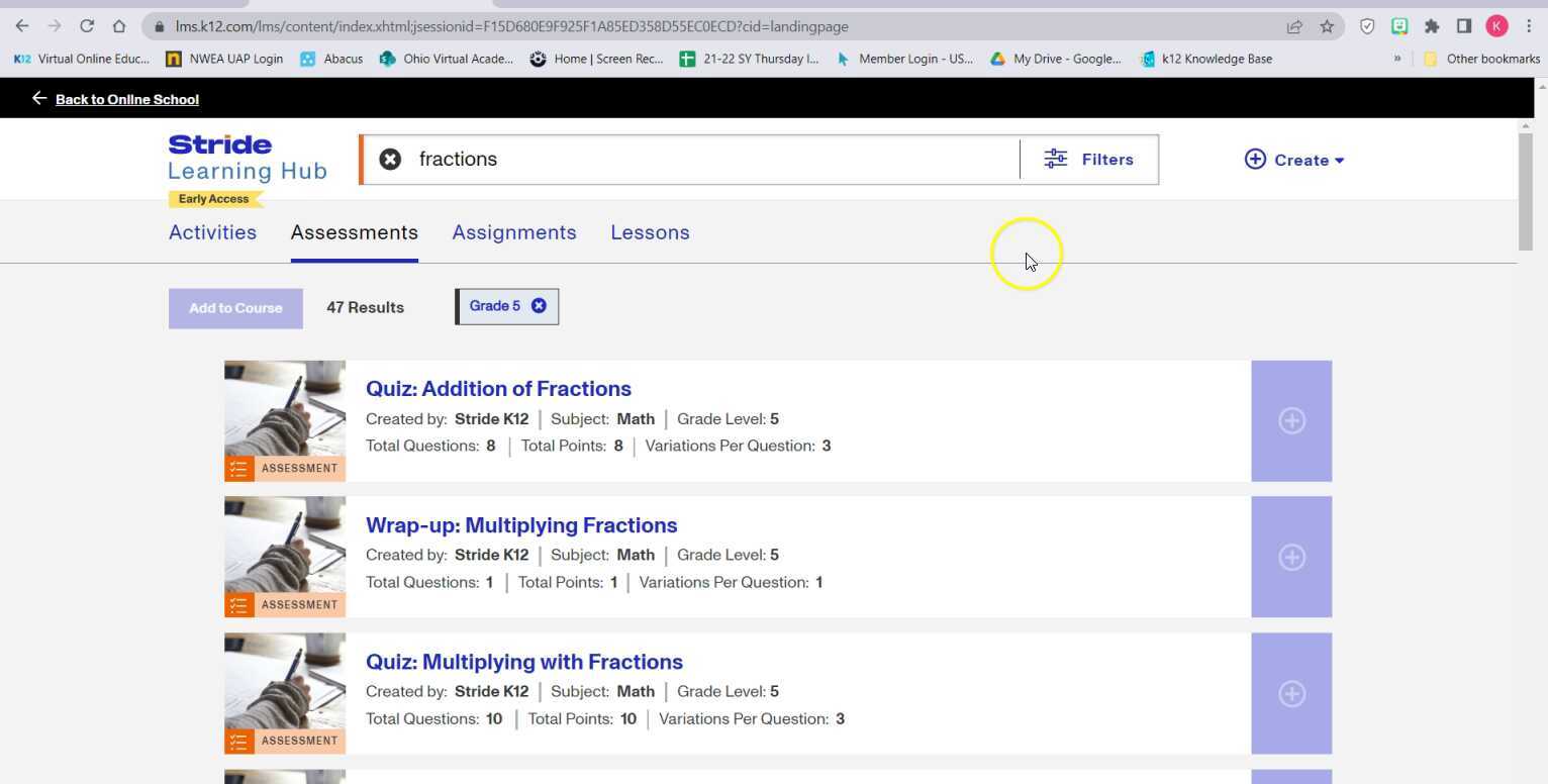 Edit Stride Assessment