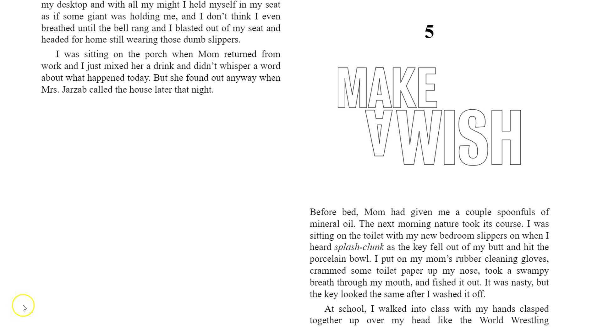 Joey Pigza Chapter 5