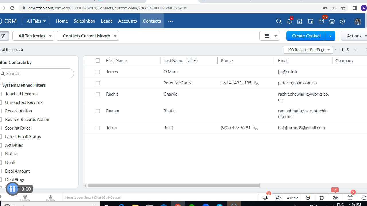 Zoho CRM Demo Video for Peter
