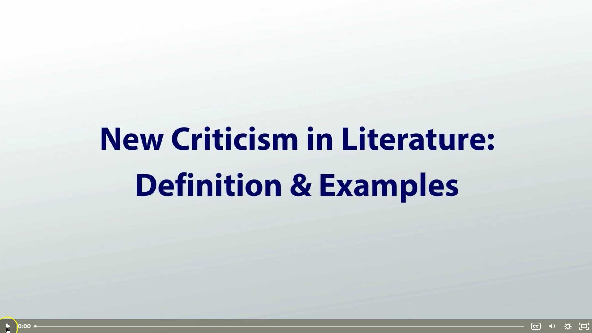 ENGL 175 New Criticism Study.com