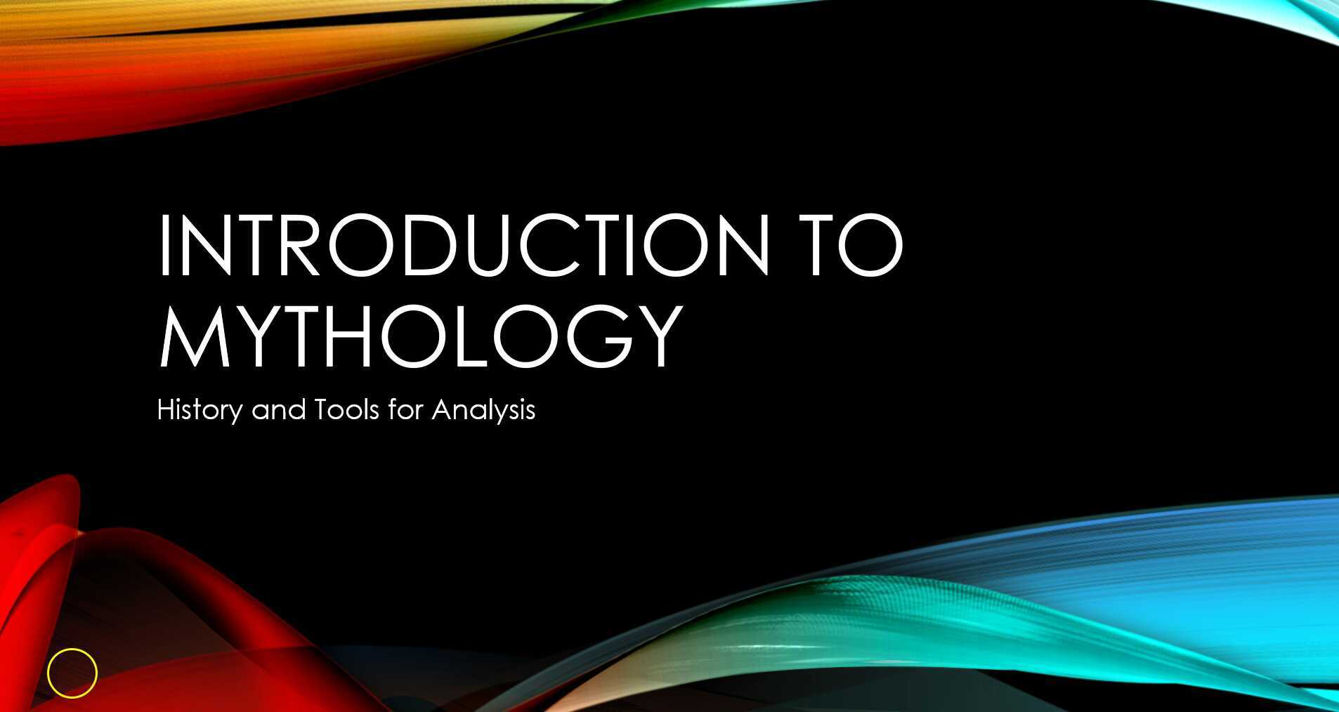 ENGL 215: Introduction to Mythology