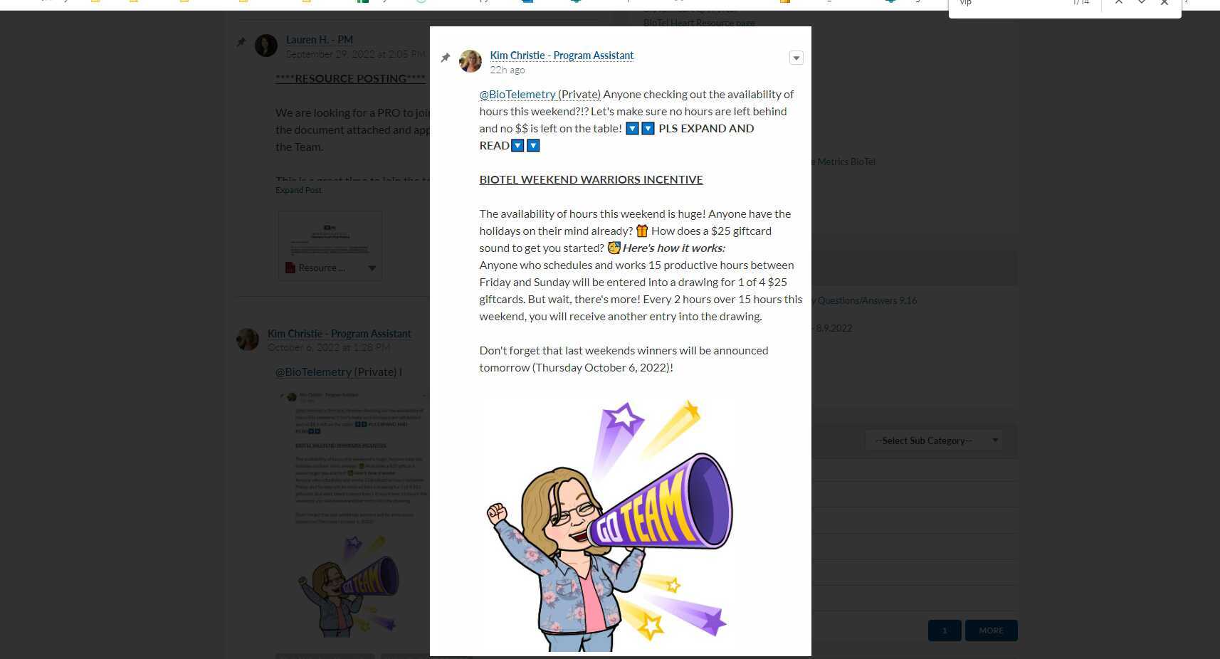 Biotel Weekend Incentive 10/7-10/9