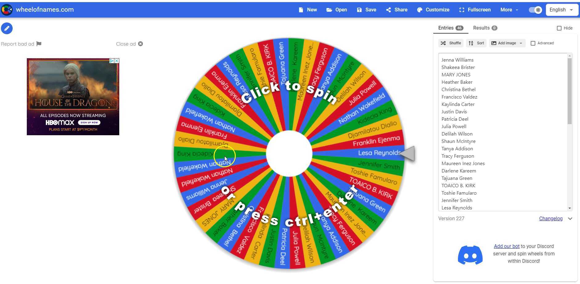 Weekend Incentive Winners