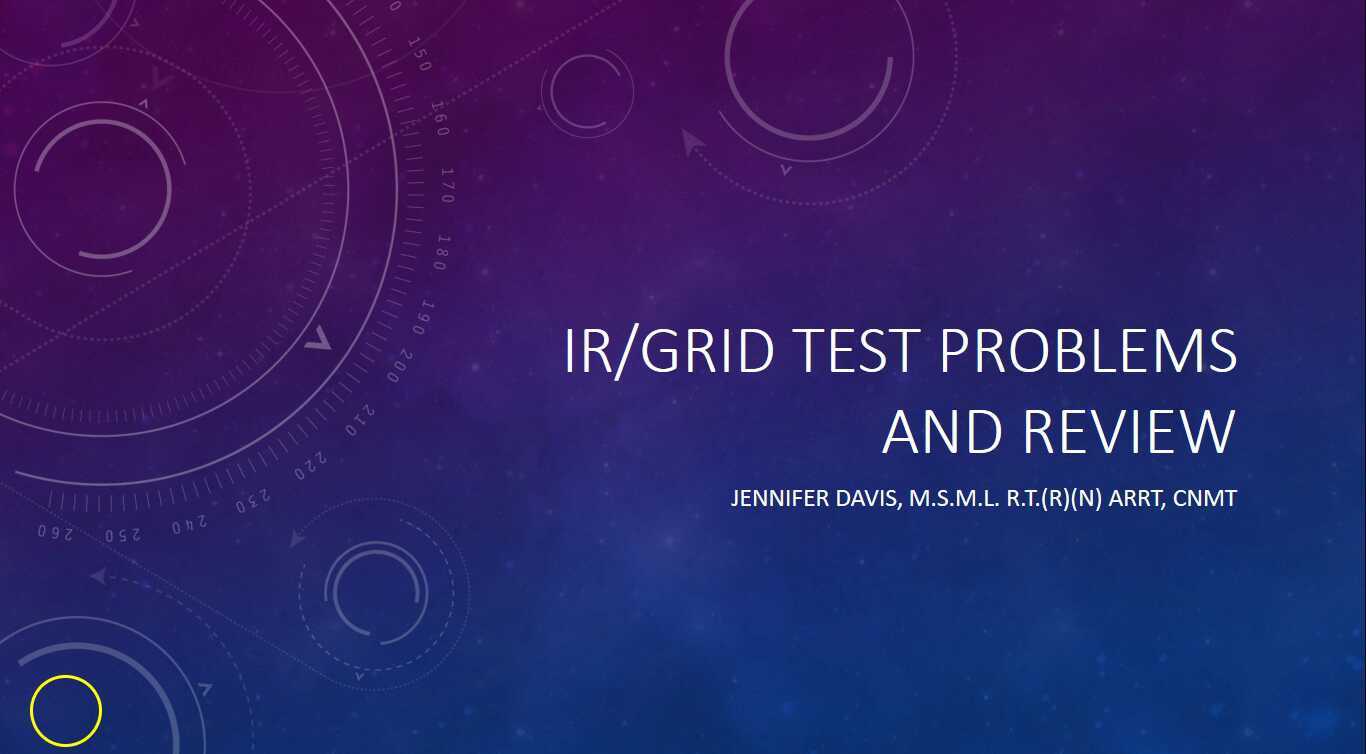 ir/grid sample test problems