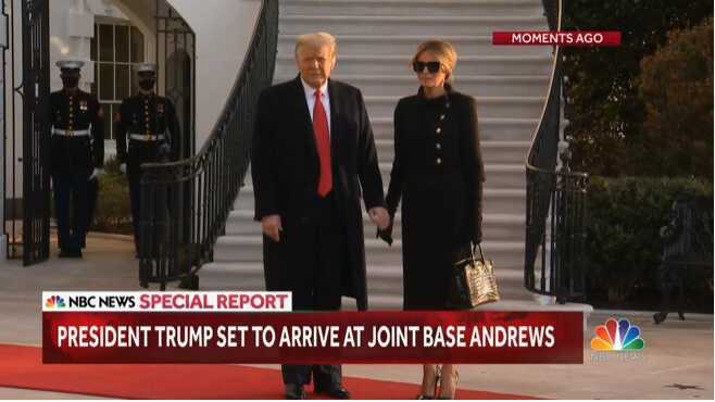Trump saying goodbye