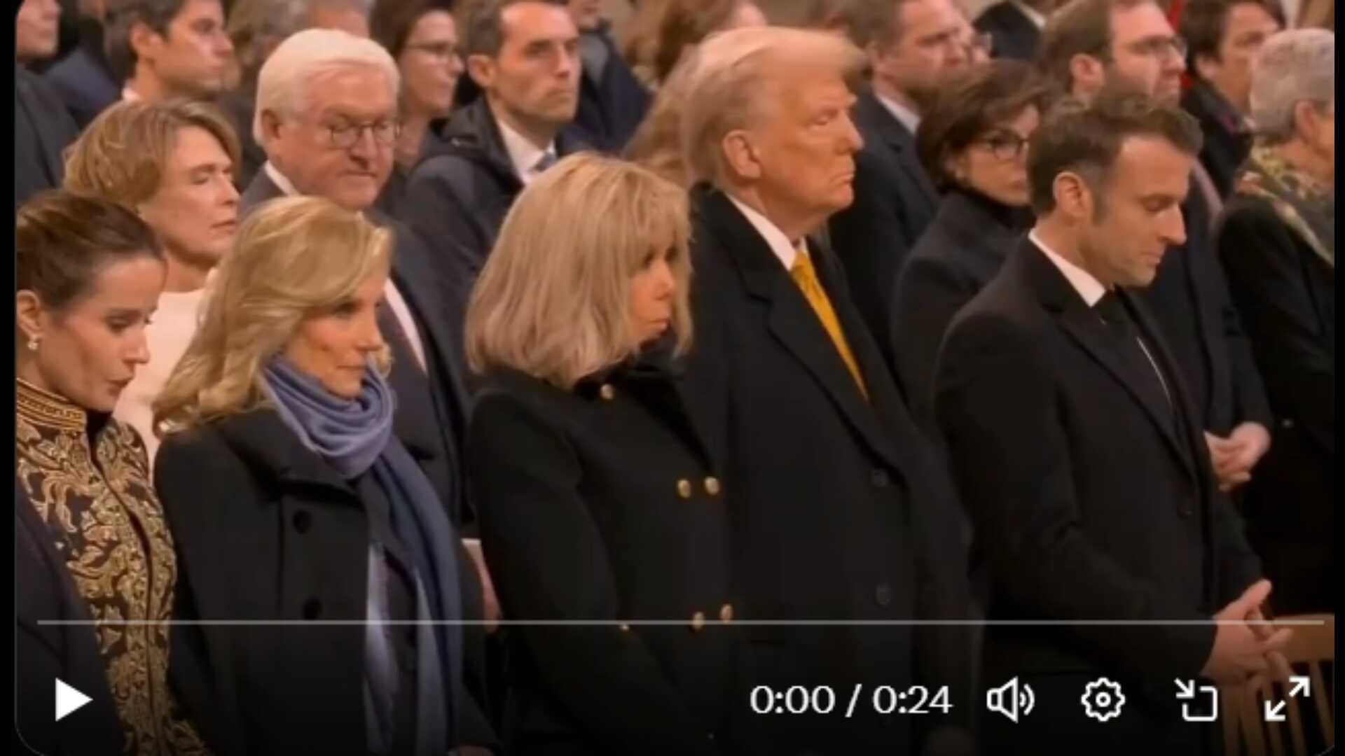 Trump seated front row at Notre Dame