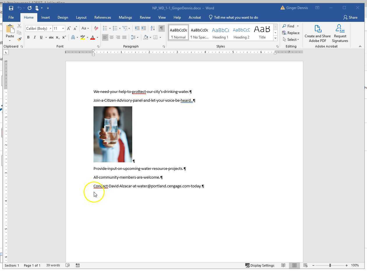Word Module 1 Textbook Project 1.2
