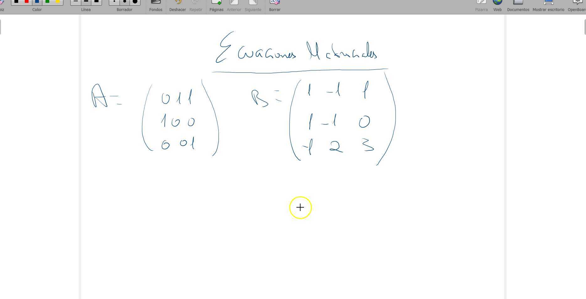 introducción ecuaciones matriciales