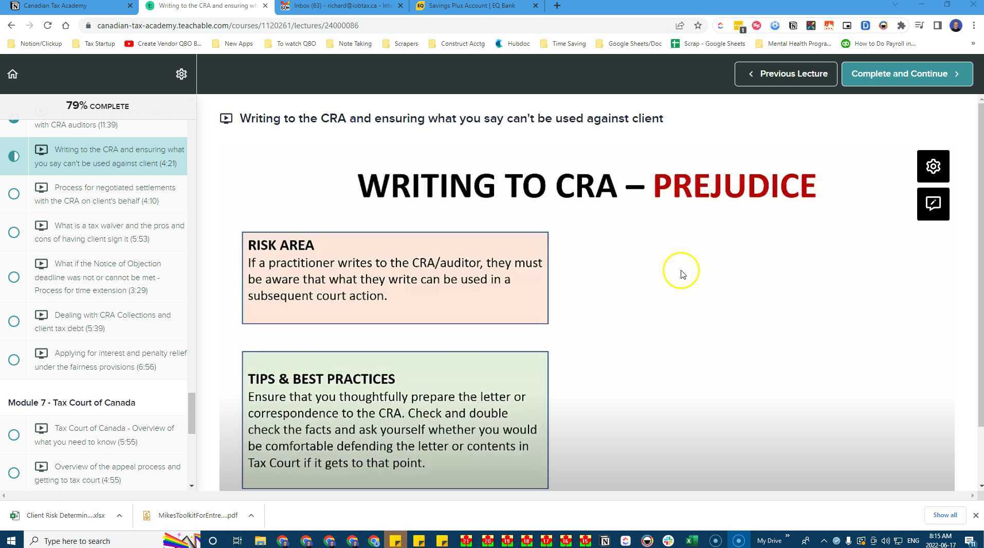 Writing to the CRA Without Prejudice