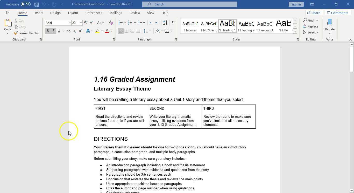 1.16 Graded Assignment Directions