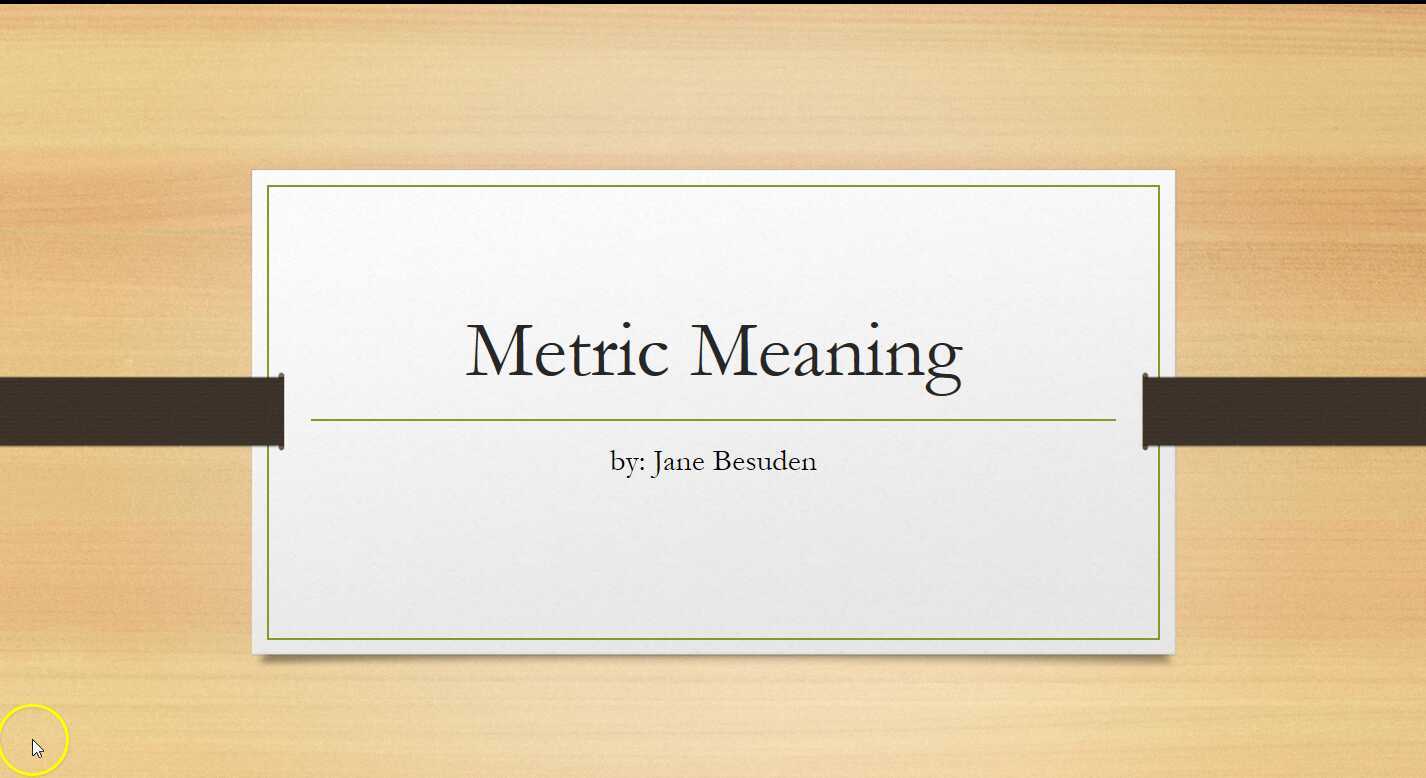 Metric Meaning