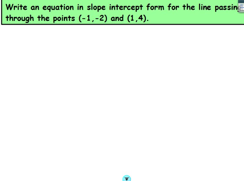 Write an Equation Given Two Points