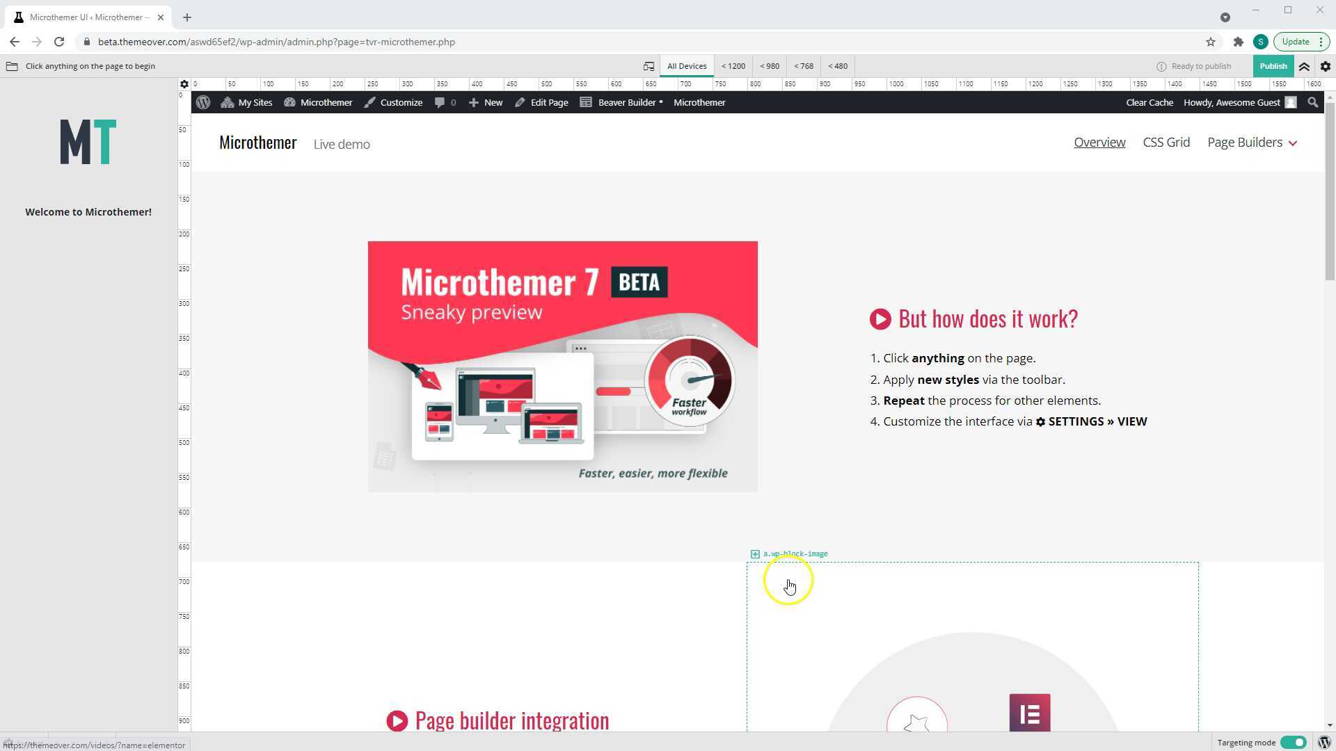 Microthemer walk-through for App Sumo testers