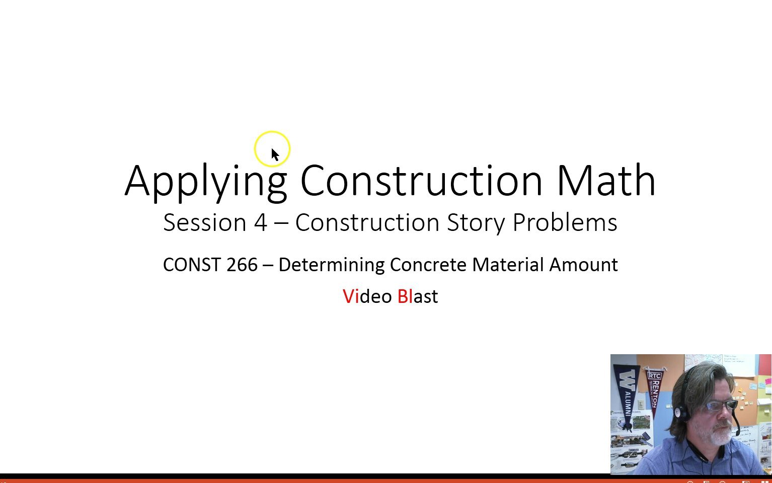 CONST 266 - Construction Math - Volume Calcs to Cubic Yards (CY)