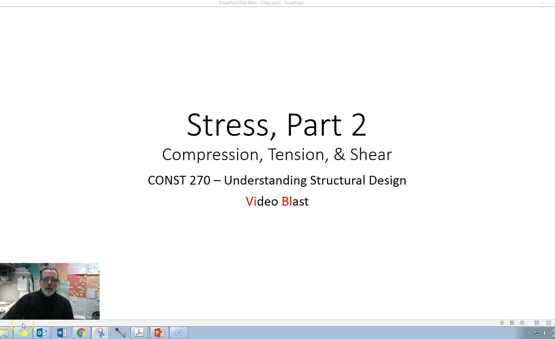CONST 270 - Structures - "Stress Part 2" - Bending Stress