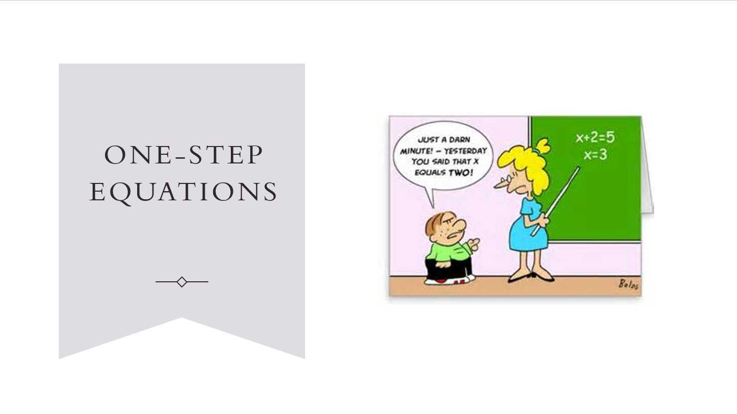 One Step Equations Multiplying And Dividing