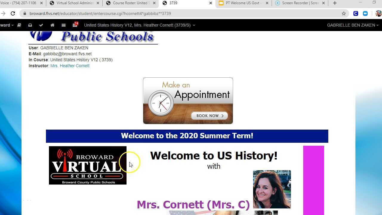 US History Welcome Orientation