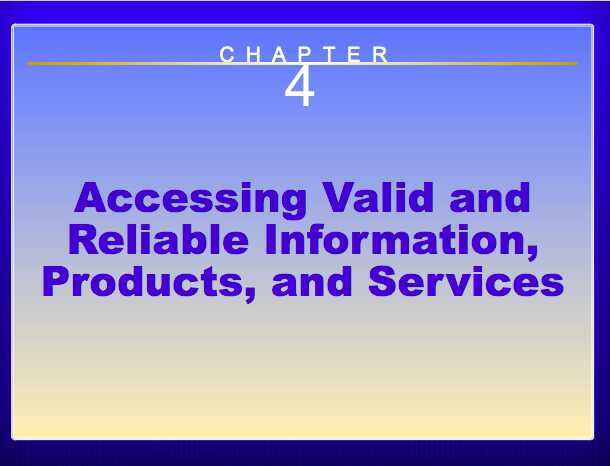 Valid & Reliable Information-Skill and Curriculum Introduction