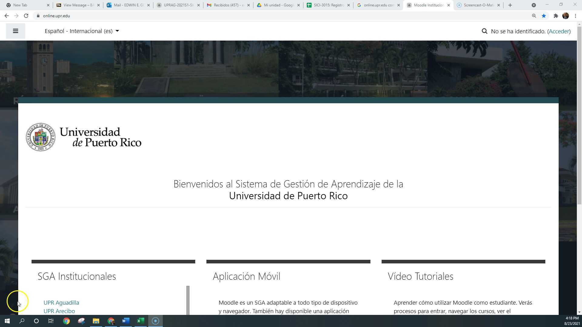Editar su perfil en Online.upr.edu