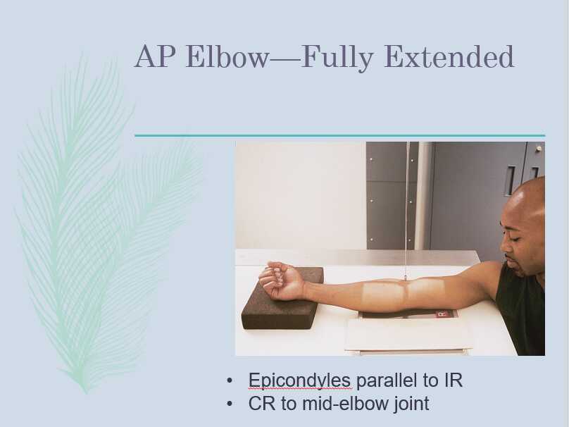 Elbow routine positions