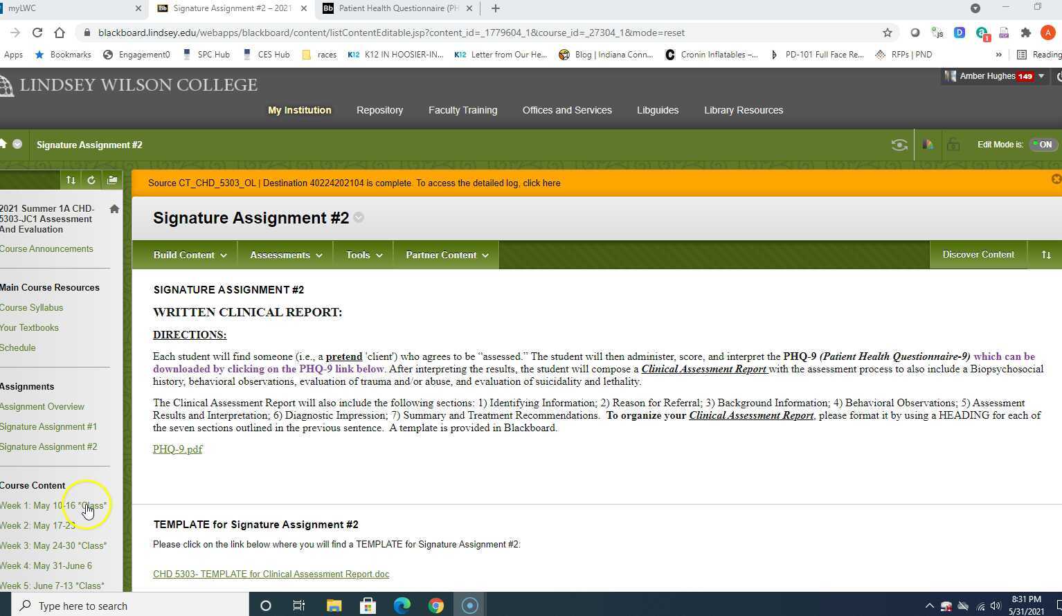 Signature Assignment 2 Overview