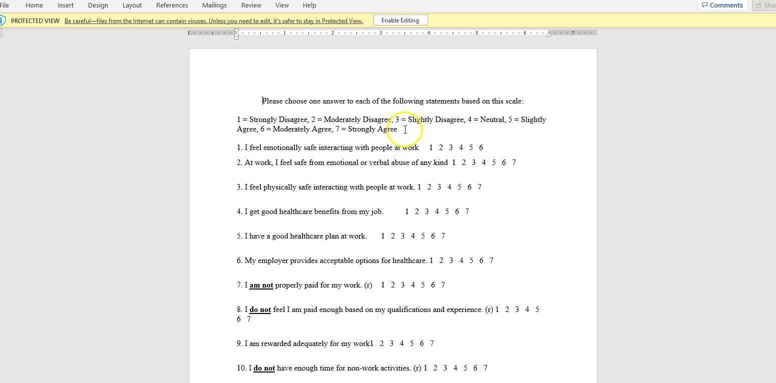 Review of Decent Work
