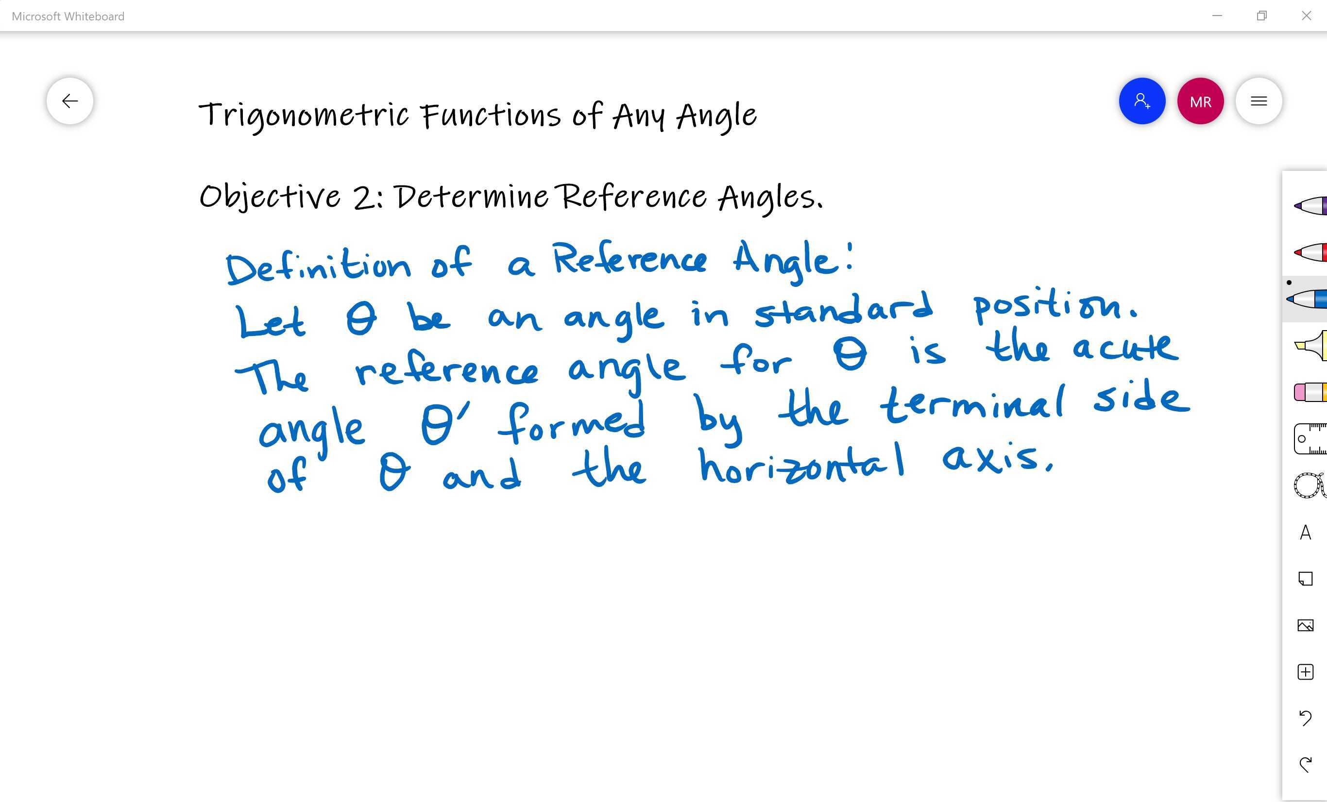 4.4 Determine Reference Angles MATH2312Sum2_21
