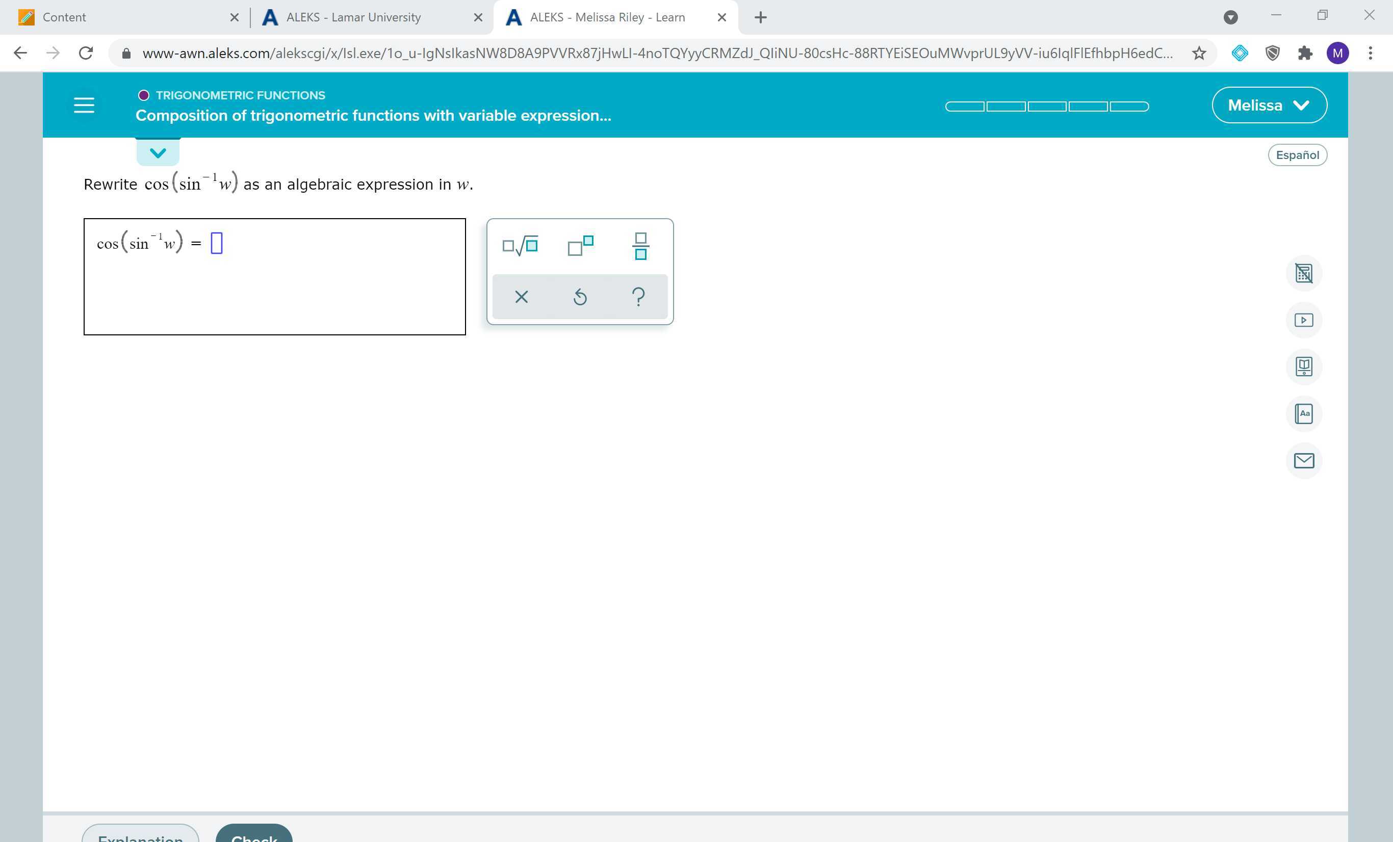 4.7 Composition of trigonometric functions with variable expressions MATH2312Sum2_21