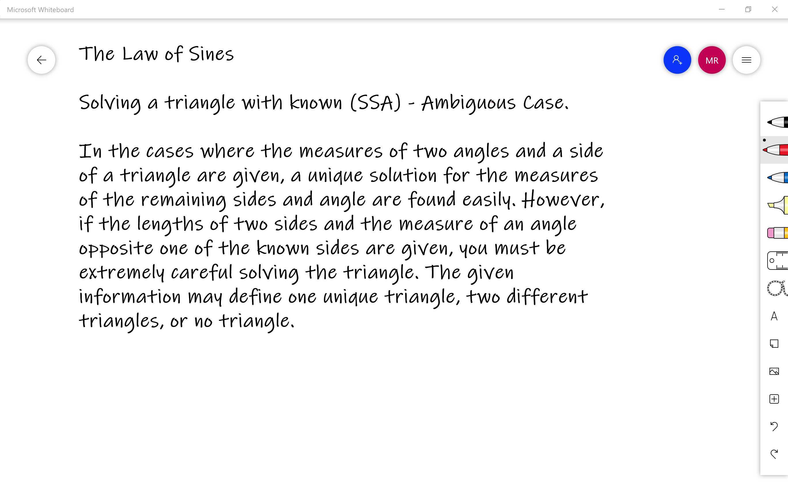 6.2 Law of Sines - Solving the Ambiguous Case (ALEKS example at end ...