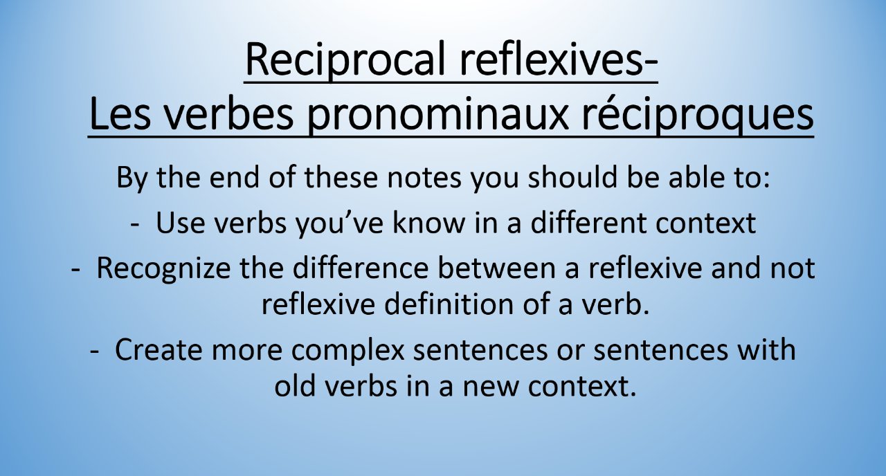 Reciprocal Reflexives