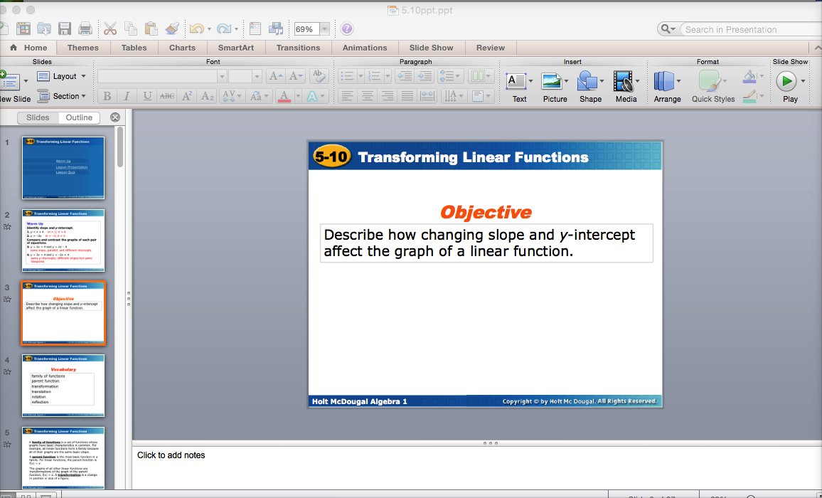 5.10 Transforming Linear Functions