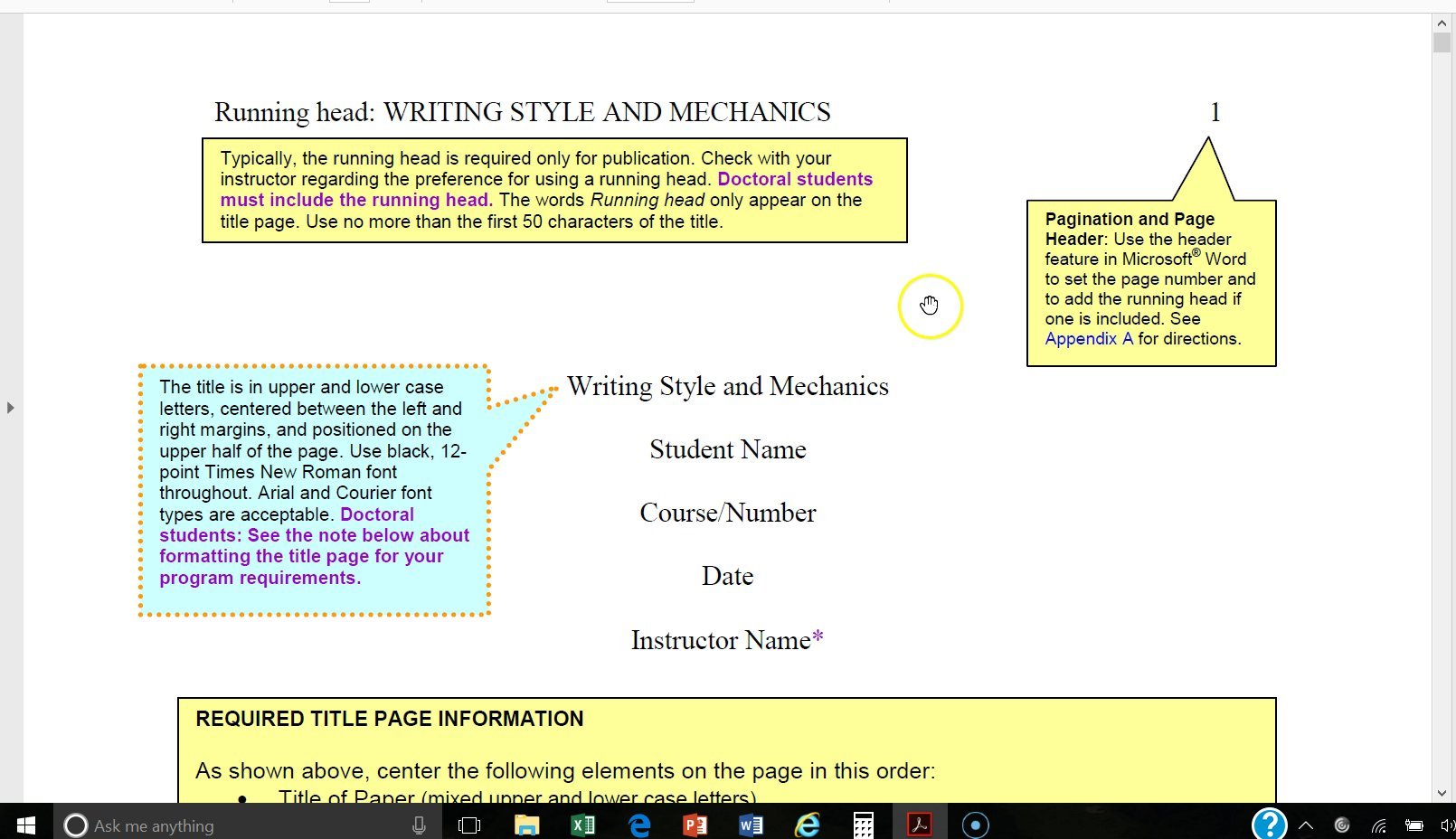 APA Formatting Tips