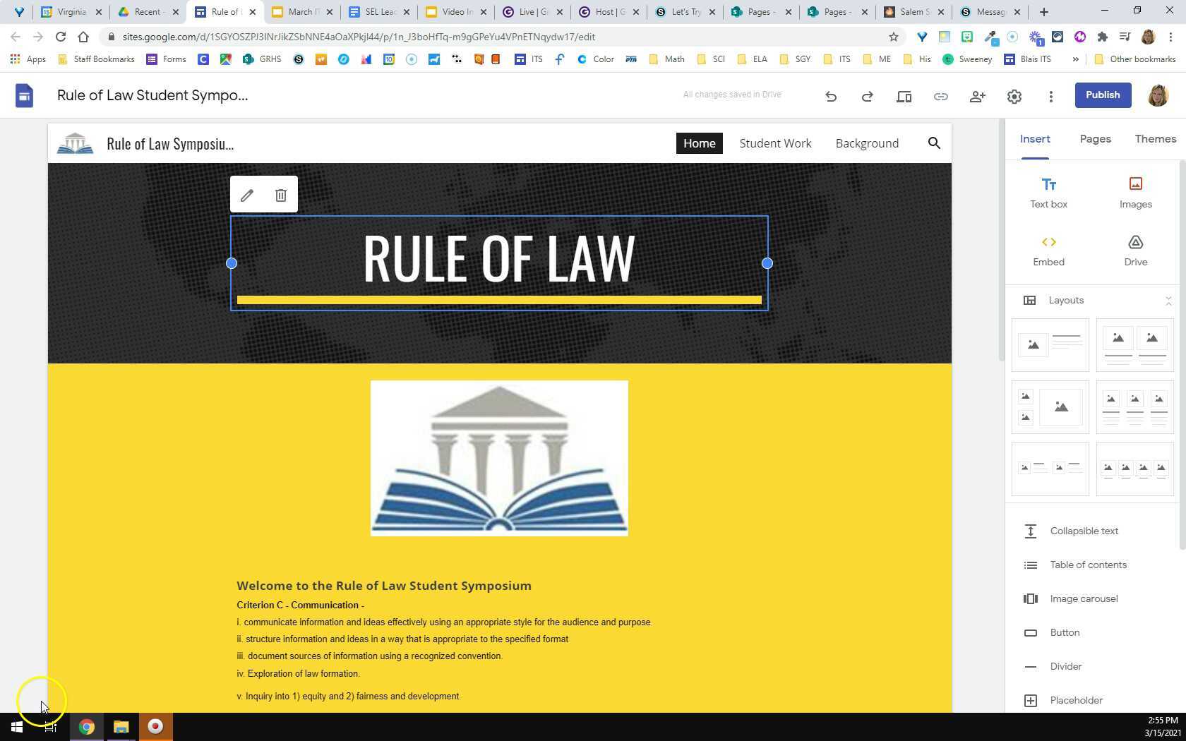 Google Site Rule of Law