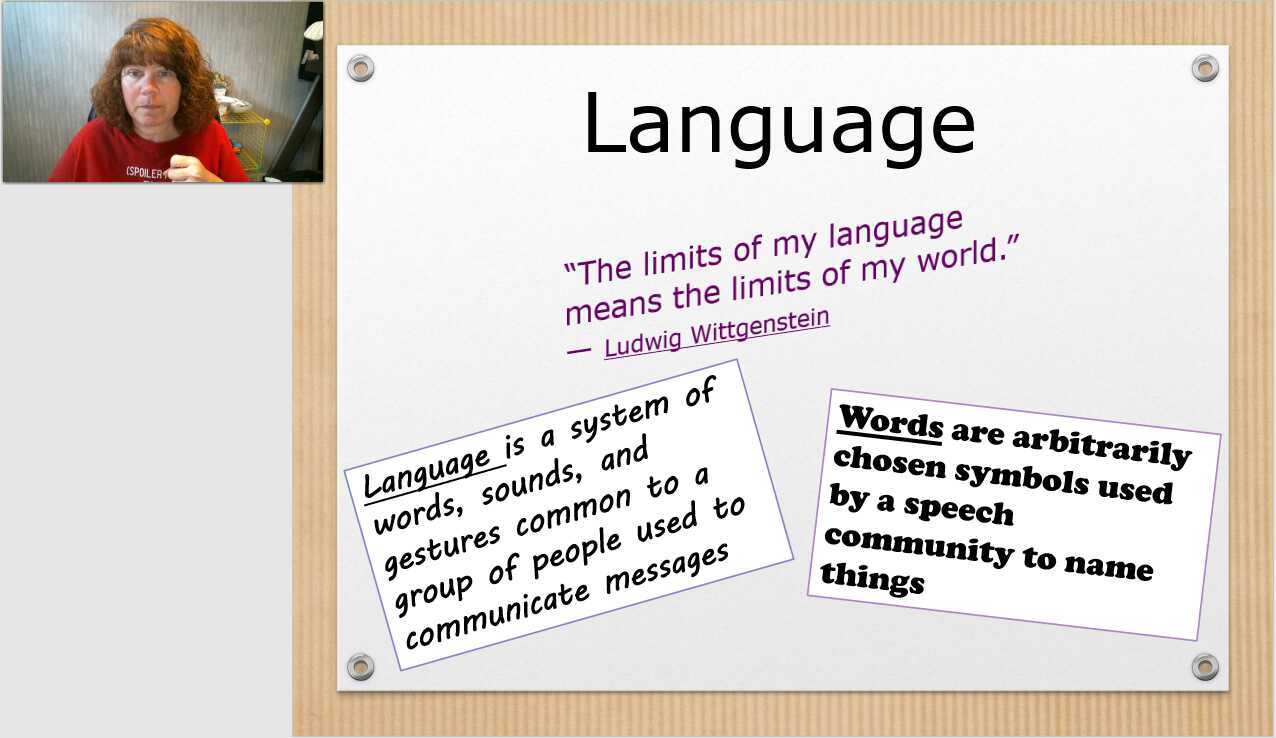 Mini-Lecture Words and Language revised