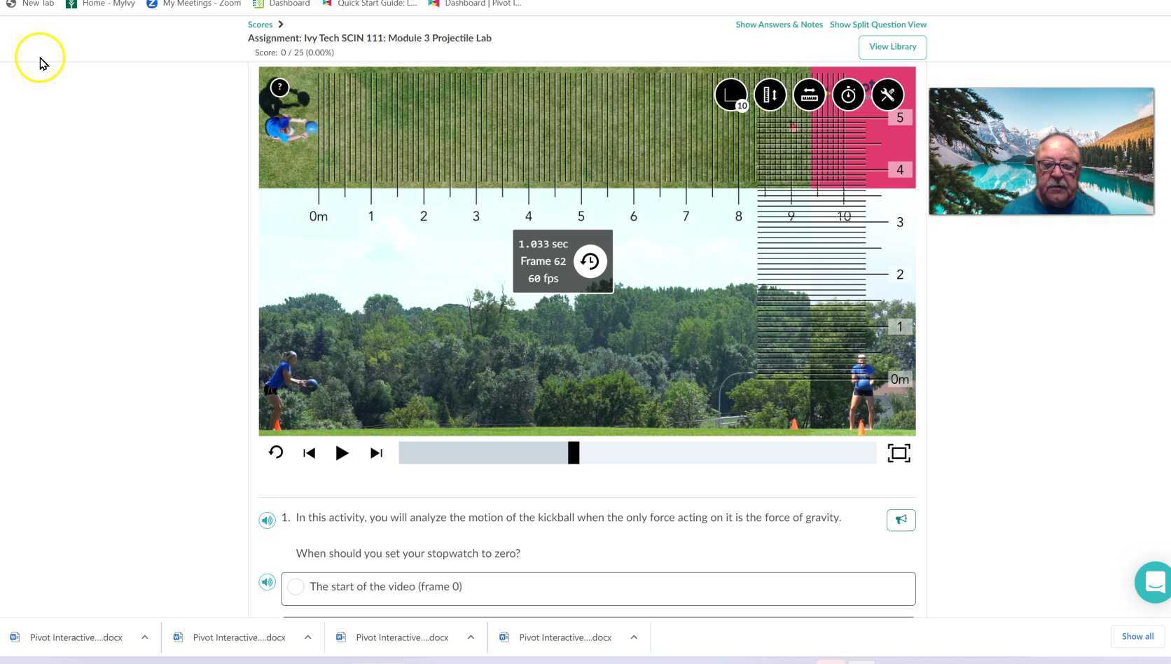 Pivot Interactive Projectile Lab tutorial