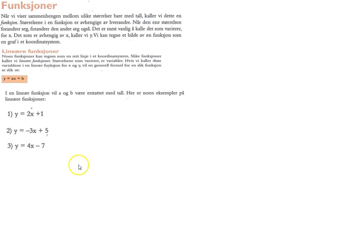 Funksjoner og lineære funksjoner