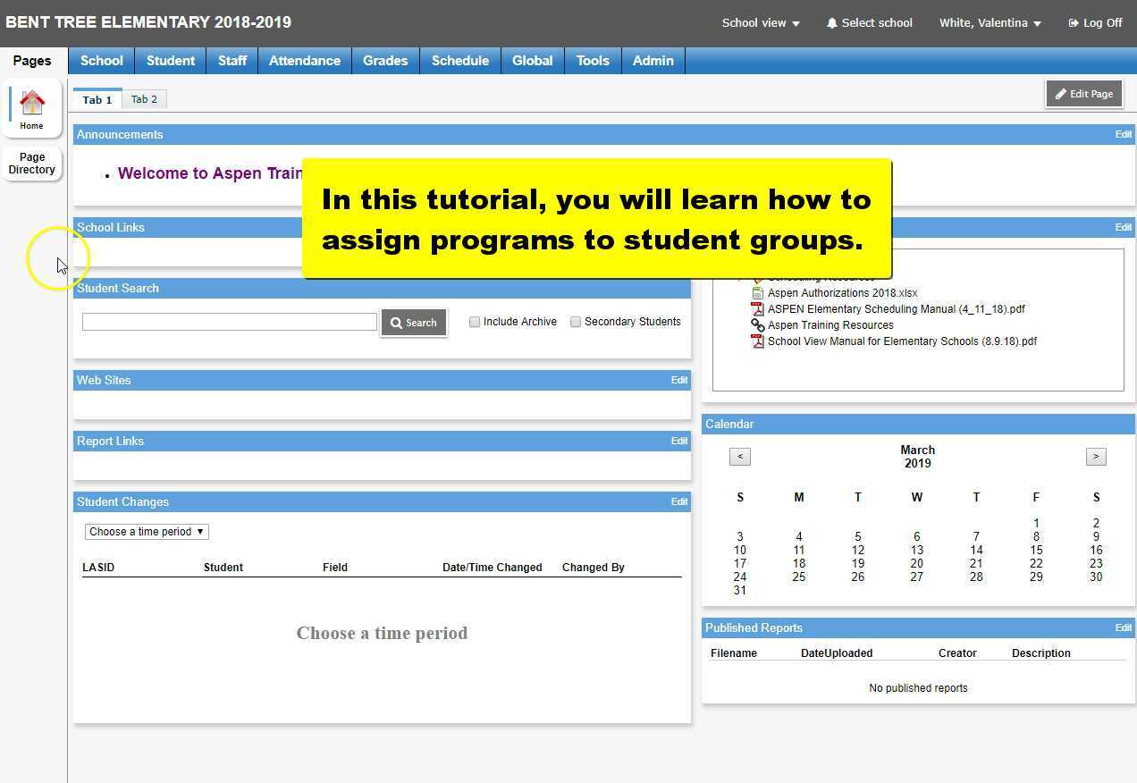 Assigning programs to Student Groups