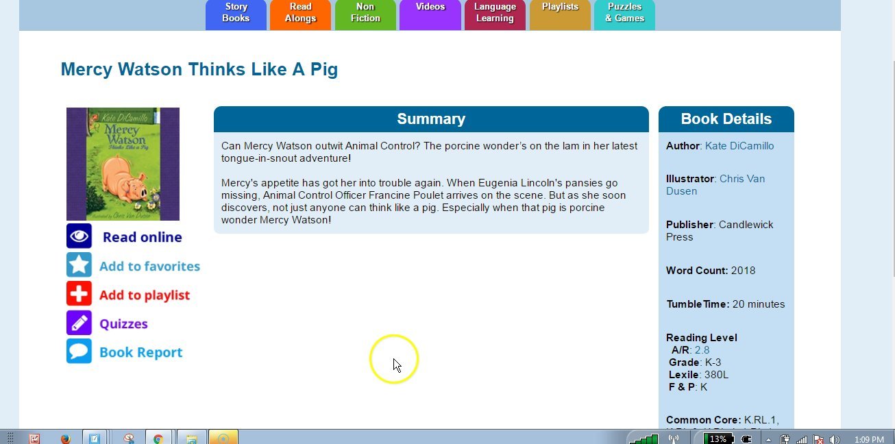 how to submit quiz on tumblebooks