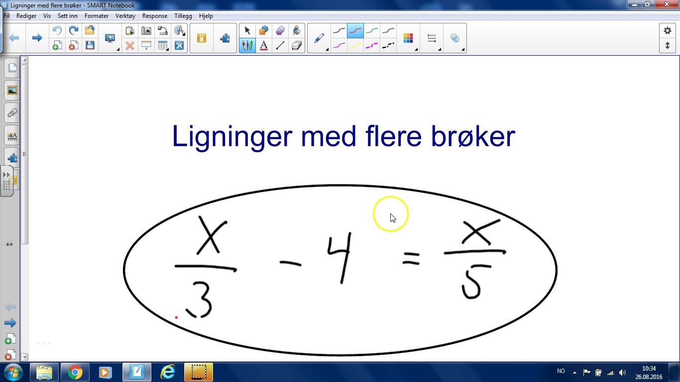 Ligninger med flere brøker