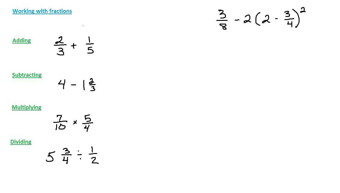 Working with Fractions