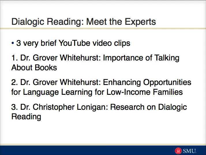 M4 Dialogic Reading: Meet the Experts