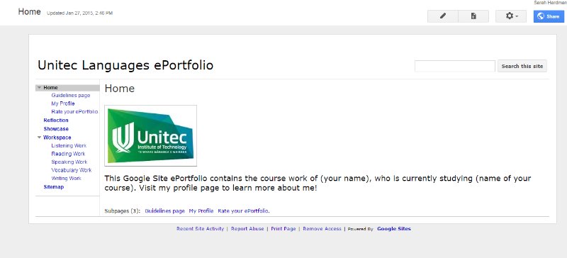 How to make a new page on your ePortfolio