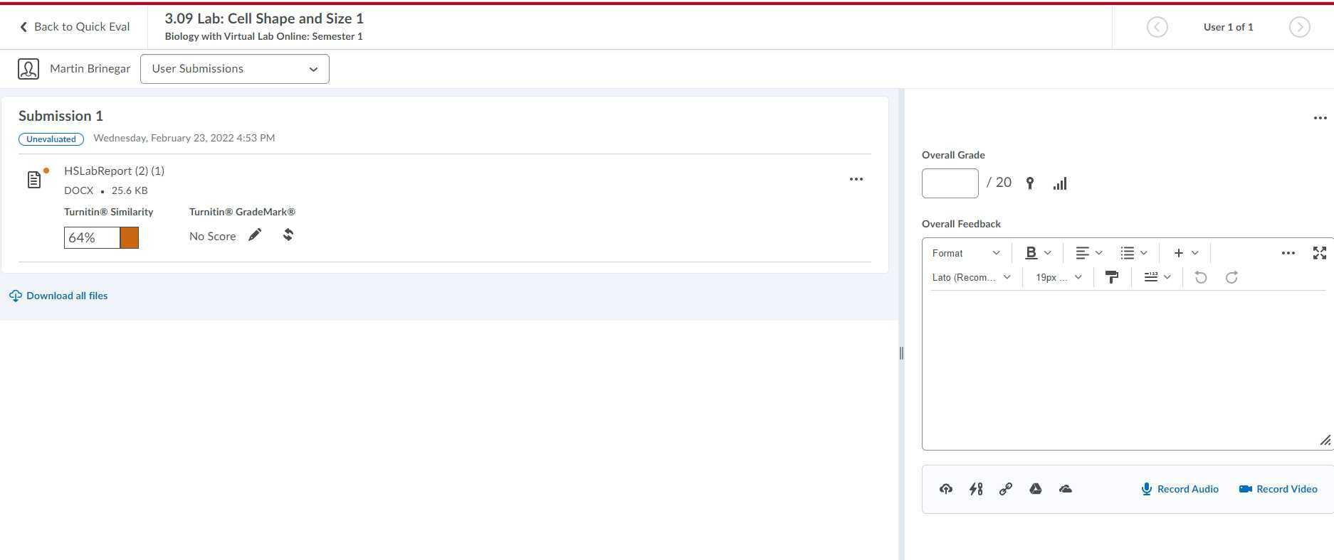 MB Biology Semester One 3.32 Unit Test Cell Biology, 3.12 Mid Unit Test ...