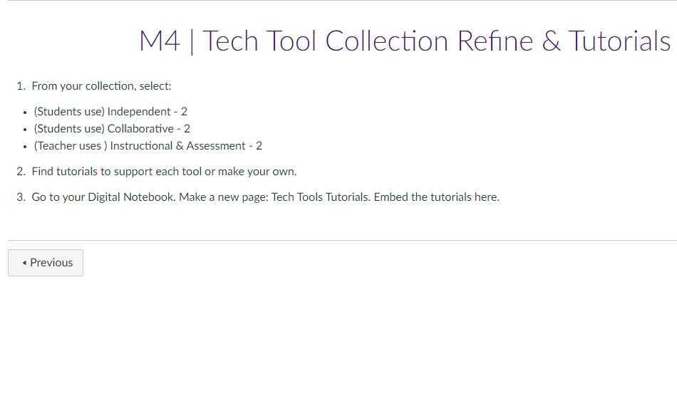 M4 | Tech Tool Tutorials