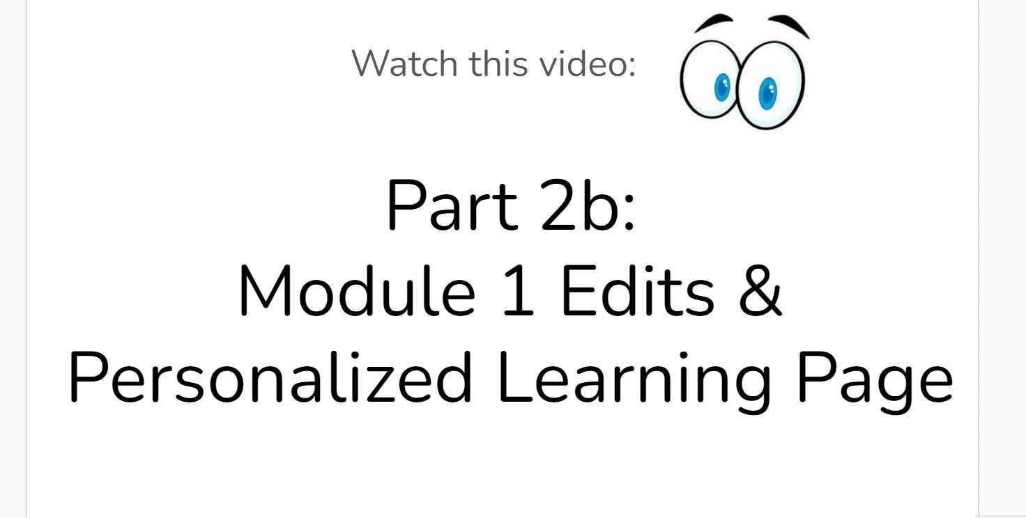 320/520 | M1 Personalized Learning - Part 2b