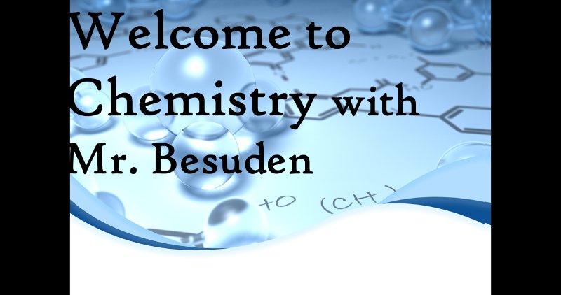 Welcome Video Chemistry Fall 2014 2015