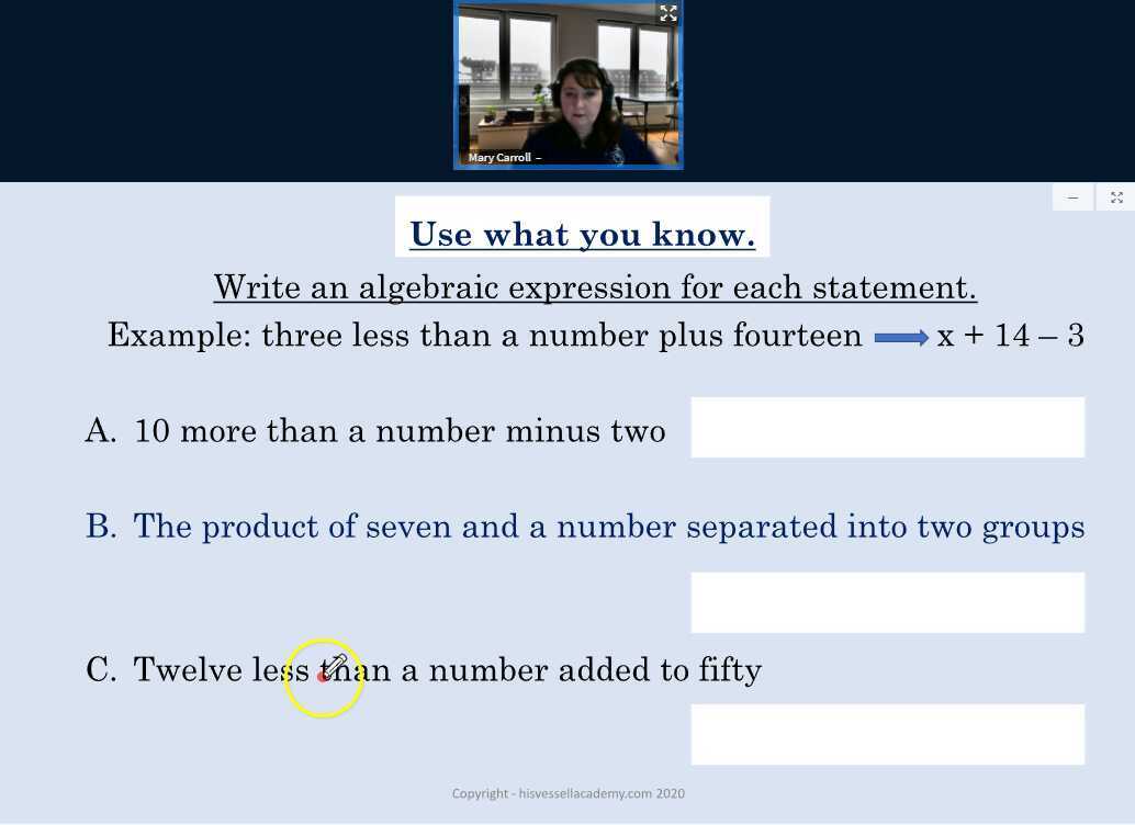 Pre- Algebra Unit 1 lesson 1 part 2