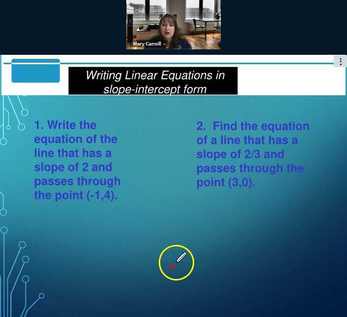 Algebra 1 Unit 5 Lesson 2 Part 2 - Find the Equation of the Line